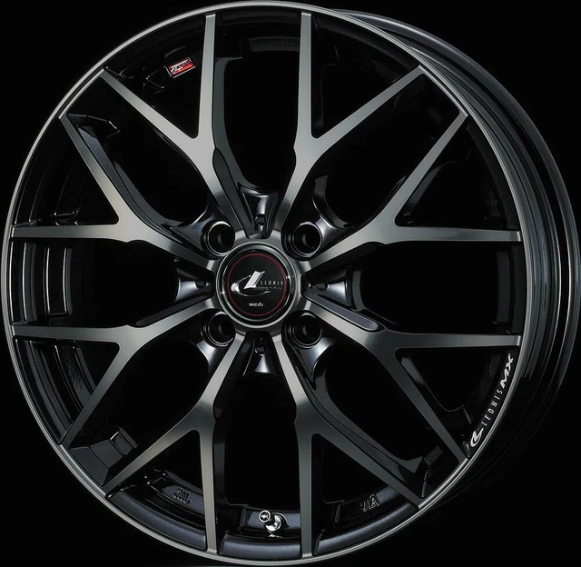 WEDS LEONIS/MX 4-WHEEL set 15X5.5J +50 4x100 Color: PBMC/TI EUR 1.332,47 - PicClick FR