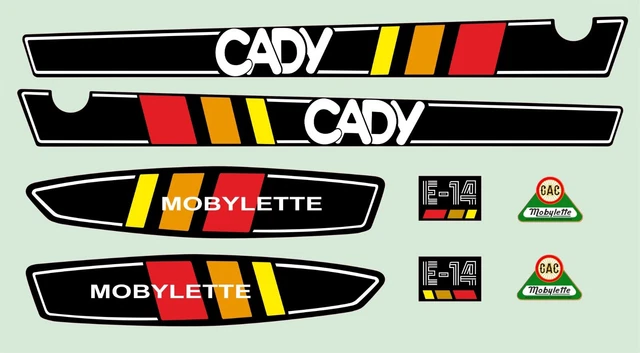 MOBYLETTE CADY KIT ocho piezas, adhesivos Clásicos,el estado es nuevo ...