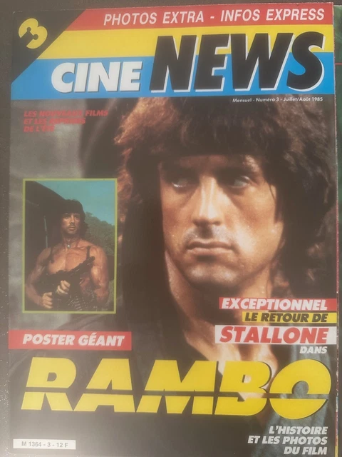 MAGAZINE CINÉ NEWS n°3, le retour de Sylvester Stallone dans Rambo 2 ...