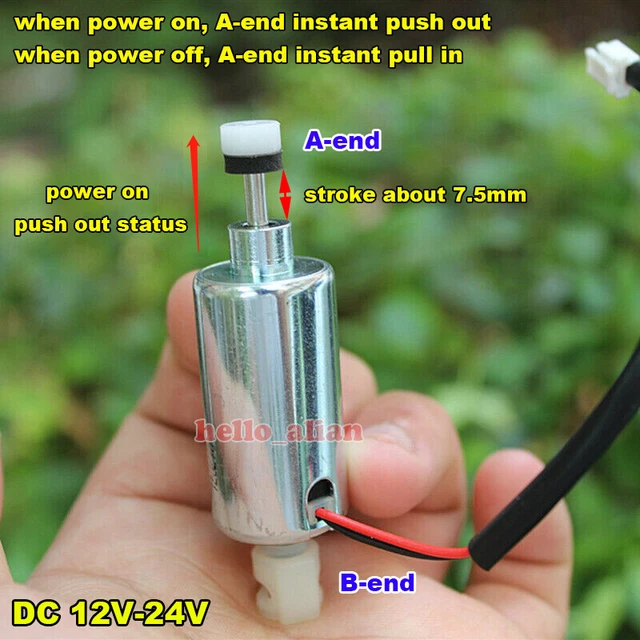 DC 12V-24V LINEAR Push Pull Type Tubular Actuator Mini DC Solenoid ...