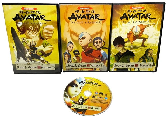 AVATAR THE LAST Airbender Earth Book 2 on DVD Nickelodeon vol 1-4 Lot ...