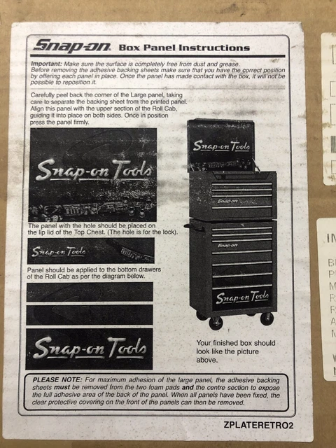 SNAP ON TOOLS 26” Tool Box box decal Kit. Brand new £49.99 - PicClick UK