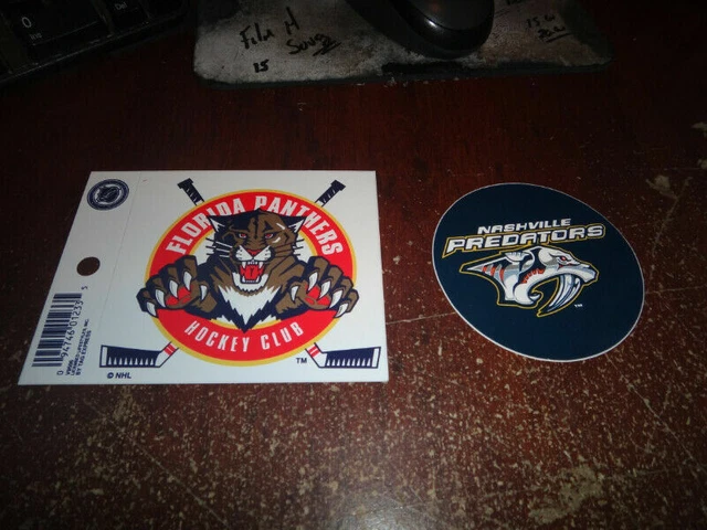 LOT OF 8 nhl official hockey team game stickers Full Color Logo Sports ...