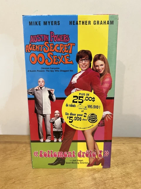 AUSTIN POWERS AGENT Secret Oosexe VHS Burger King French Canadian Promo ...