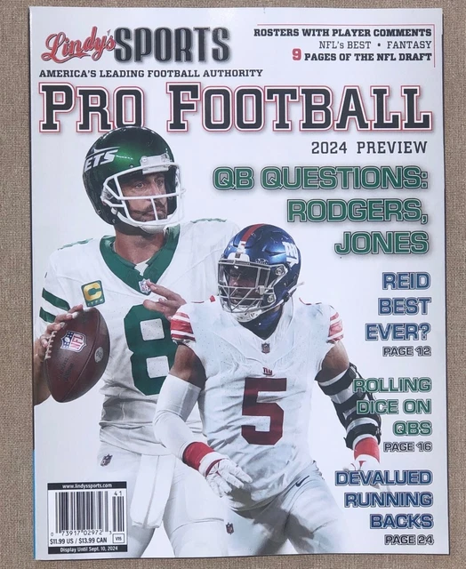 LINDYS SPORTS NFL PRO FOOTBALL PREVIEW GUIDE 2024 athlon illustrated ...