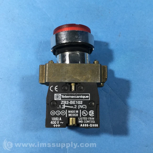 TELEMECANIQUE ZB2-BE102 SINGLE Contact Block, for 22mm Pushbutton 4602 ...