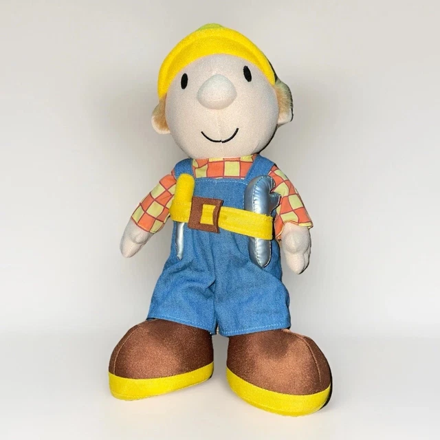 BOB THE BUILDER Plush Teddy 2001 Vintage Y2K Kids Toy Construction BBC ...