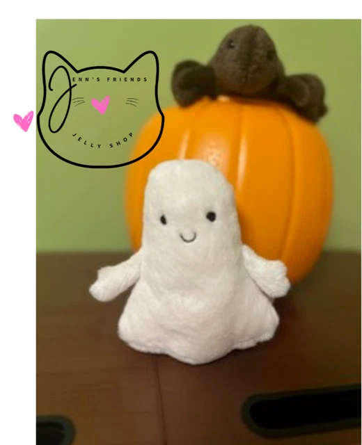 JELLYCAT OOKY ENTIRE Collection Set GHOST SPIDER BAT JACK-O-LANTERN New ...