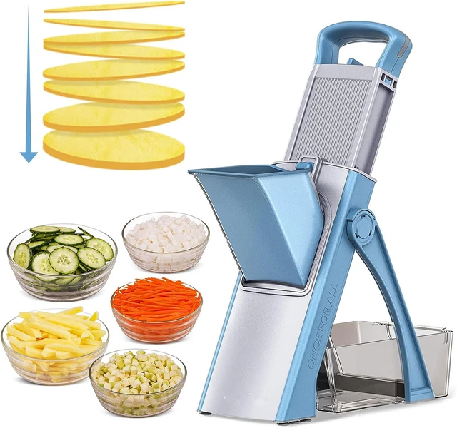 VERTICAL SLICER ADJUSTABLE Vegetable Chopper Mandoline Slicer Julienne ...