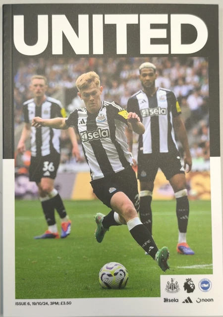 NEWCASTLE UNITED V Brighton 2024/25 Premier League Match Day Programme ...