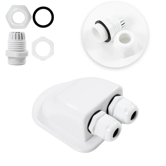 ROOF TOP SOLAR Panel Double Cable Entry Gland Box For Motorhome Camper ...