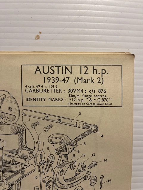 AUSTIN 7 AUSTIN 10 Zenith 26VA Carburettor Jets £26.50 - PicClick UK