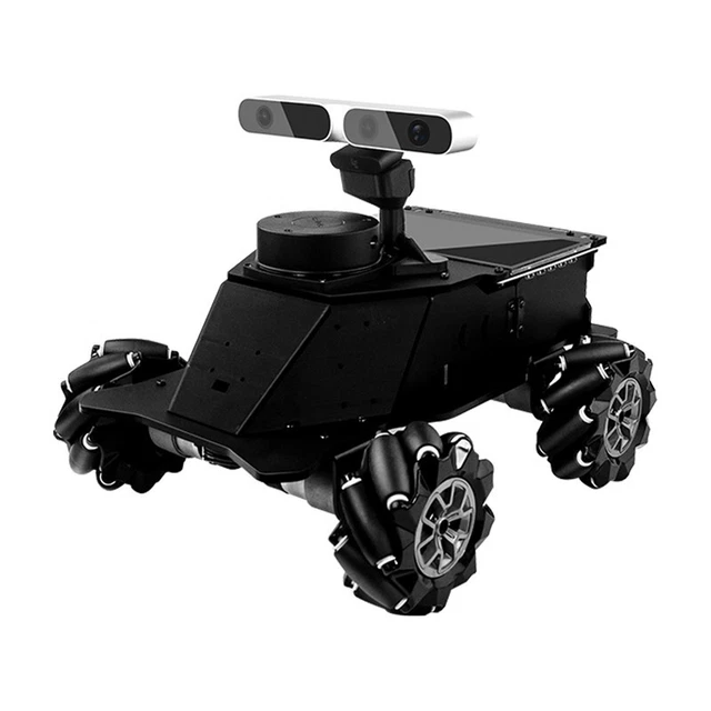 ASSEMBLED ROS CAR MROS Lidar Car Mecanum Wheel Robot Car With 7" Touch ...
