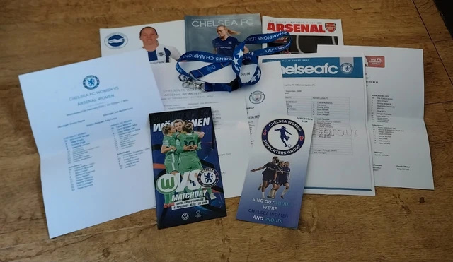 CHELSEA FC WOMEN Programme/ Team Sheet/Lanyard Bundle £20.00 - PicClick UK