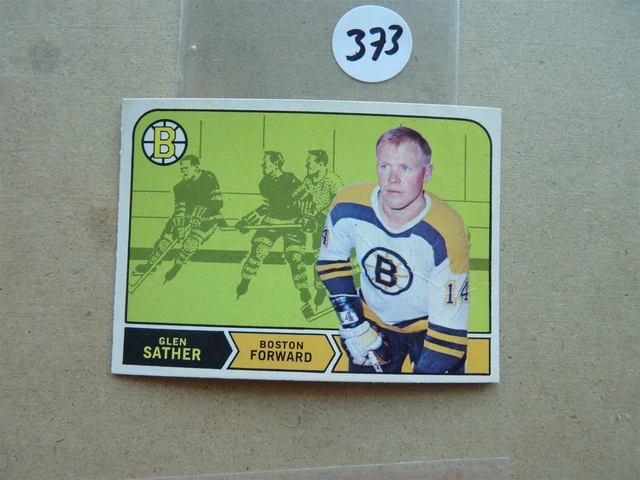 CARTE HOCKEY VINTAGE Topps 1968 Boston Bruins Glenn Sather No373 EUR 12 ...
