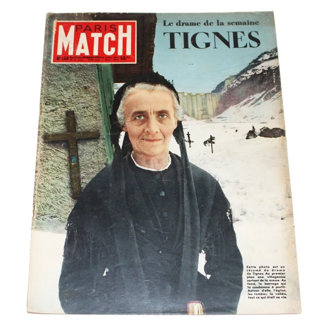 MAGAZINE / REVUE Paris Match n° 158 du 22/03/1952 le drame de la semaine Tignes EUR 25,00 ...