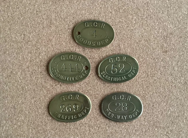 GCR PAY TOKENS 5. Traffic,/ Per,Way./Locomotive./ Electrical./Goods ...