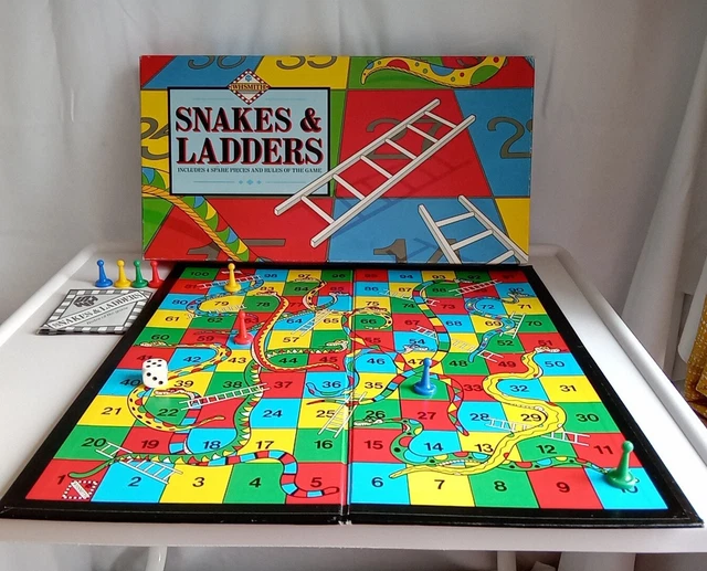 SNAKES & LADDERS WHSmith Vintage Complete £8.99 - PicClick UK