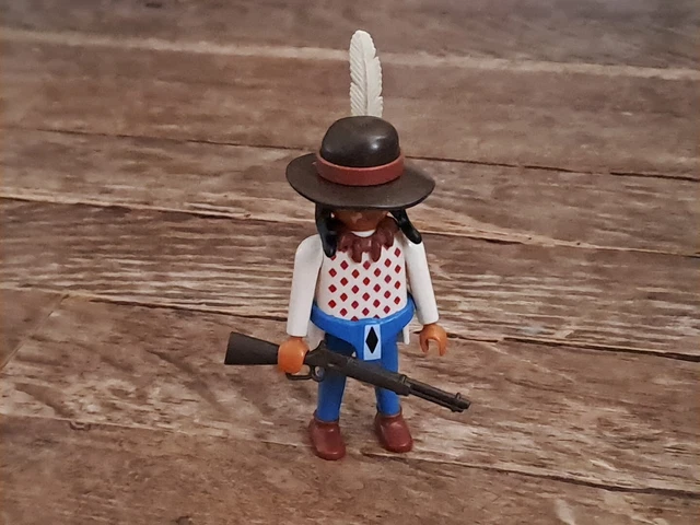 PLAYMOBIL 3878 INDIEN Guerrier Renégat Outlaw Apache warrior cowboy ...