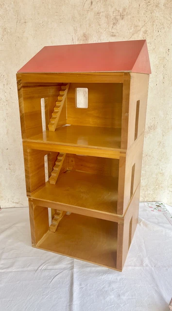 MID-CENTURY WOODEN DOLLS House (in the manner of James Galt / Roger ...