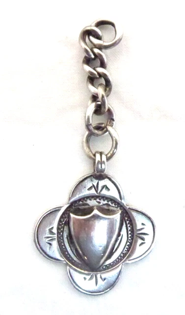 STERLING SILVER WATCH Fob Medal and Chain Herbert Bushell & Son Ltd ...