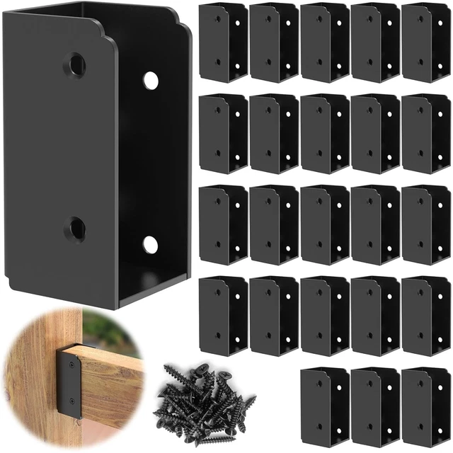 24PCS 2”X 4” Stainless Steel Deck Railing Brackets Connectors, 2X4 ...