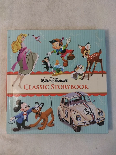LIBRO DI STORIE classico Walt Disney copertina rigida libro bianco neve ...