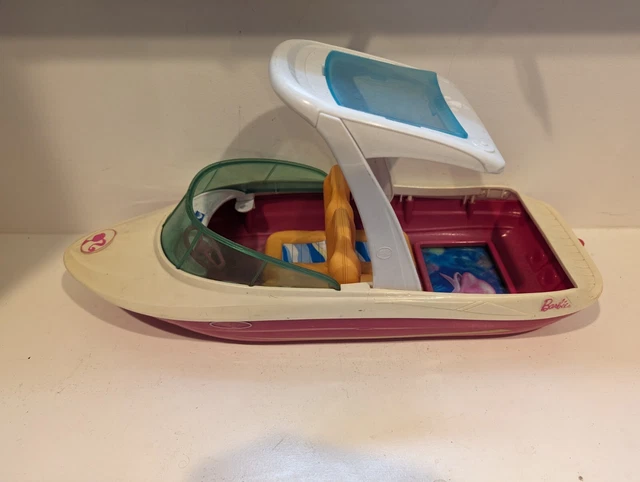 MATTEL BARBIE DOLPHIN Magic Ocean View Boat Speed Boat Pink White 17 ...
