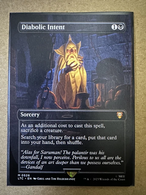 DIABOLIC INTENT BORDERLESS MYTHIC Lord of the Rings LTR MTG Magic ...