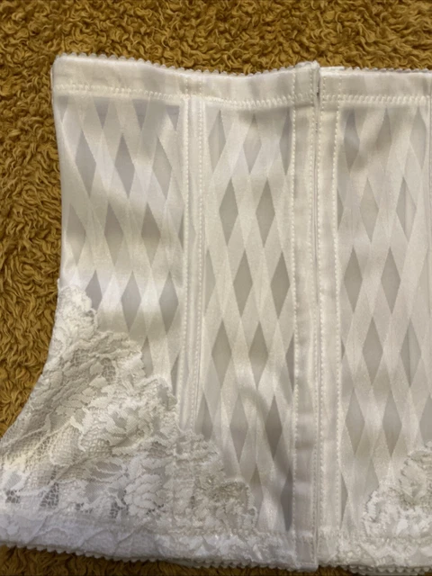 MISS MARY OF Sweden White Firm Control Slimming Waist Girdle Size 28 ...