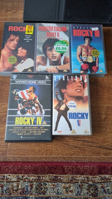 ROCKY COLLECTION (1,2,3,4,AND 5) ( PAL VHS) Rocky IV Big Box Ex Rental ...