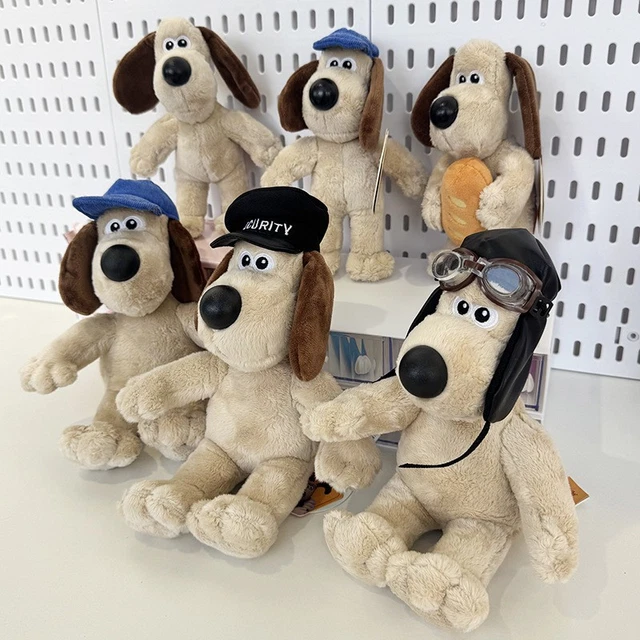 WALLACE AND GROMIT Du Tongue Hat And Motorcycle Hat Puppy Plush Dollfor ...