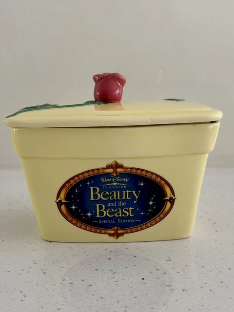 WALT DISNEY BEAUTY and the Beast Special Edition Clover Ceramic Butter ...