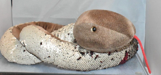 VERY LARGE RED Sequinned Snake Soft Plush Toy £4.45 - PicClick UK