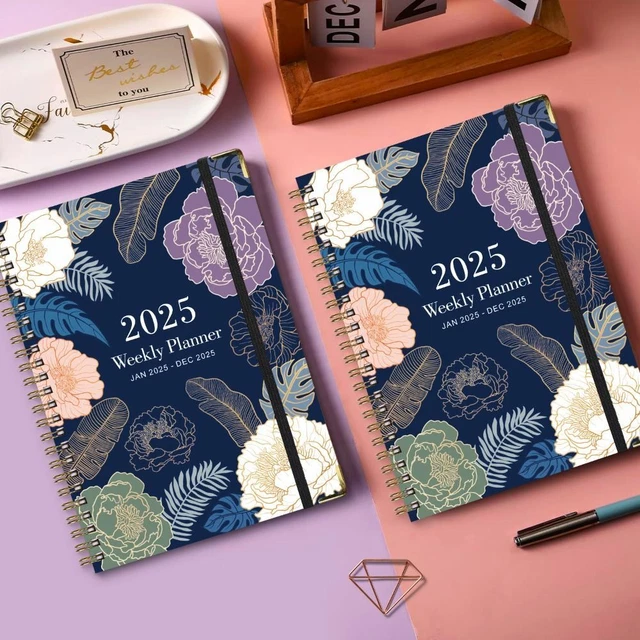 71 PAGES 2025 Journal Notebooks Floral Design 2025 Schedule Planner ...