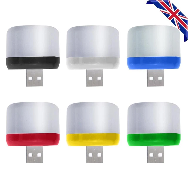 MINI PORTABLE USB Plug Lamp Computer Power Bank Sleeping Socket Night ...