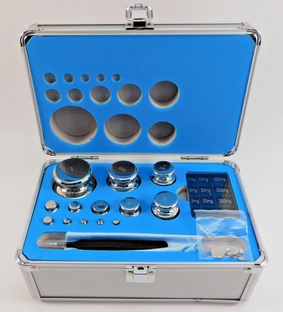 METRIC F1 GRADE 1mg-1Kg Stainless Steel Calibration Weight Kit Scale ...