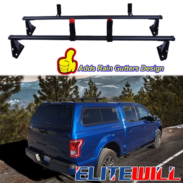 PICKUP TRUCK CAP Topper 2 Bar Camper Shell Ladder Roof Van Rack ...