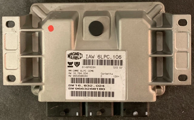 CALCULATEUR MOTEUR VIERGE PEUGEOT 1007 IAW 6LPC.106 HW9654596080 ...