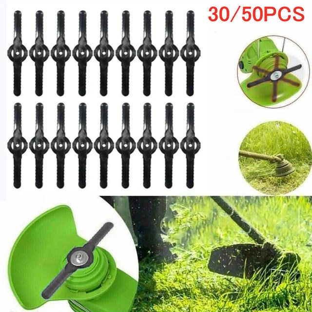 50PCS PLASTIC BLADE Set Cutter Replacement For Cordless Grass Trimmer ...