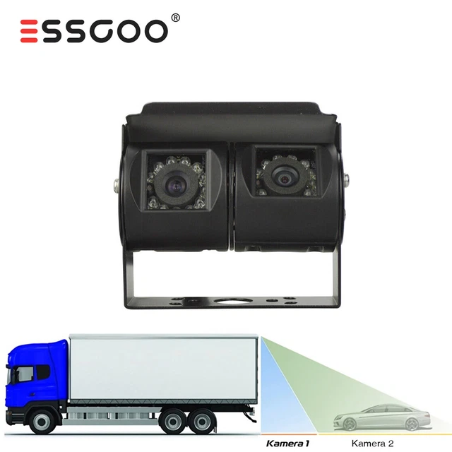 CCD RÜCKFAHRKAMERA LED Für Monitor Wohnmobil BUS LKW Dual-Lens-Kamera ...