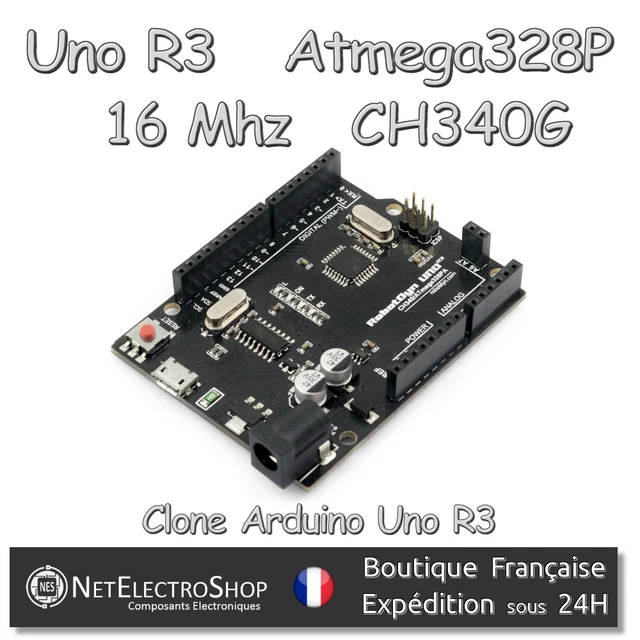 UNO R3 - ATmega328P Mega328P - CH340G - RobotDyn - Clone Arduino Uno R3 EUR 2,99 - PicClick FR