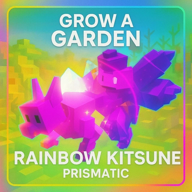 ROBLOX GROW A GARDEN 🌸 Rainbow Kitsune +3 French fry ferret 🍟 Fast ...