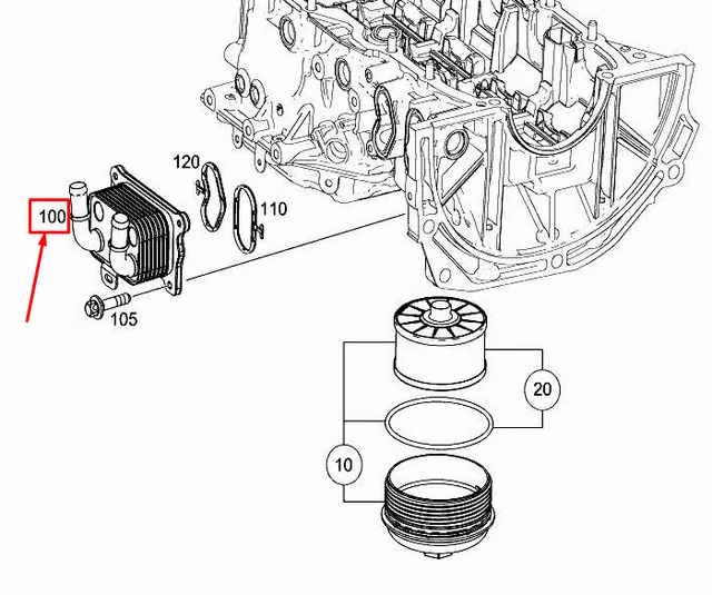 MERCEDES-BENZ A W177 Engine Oil Cooler A2820700079 NEW GENUINE £344.03 ...