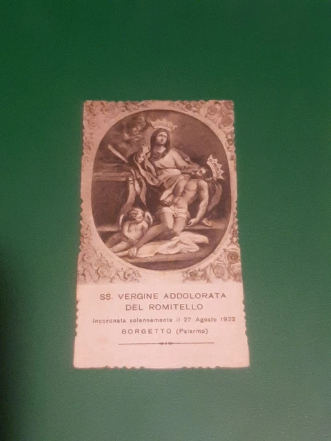 SANTINO HOLY CARD Seppia Vergine Del Romitello Borghetto Palermo ...