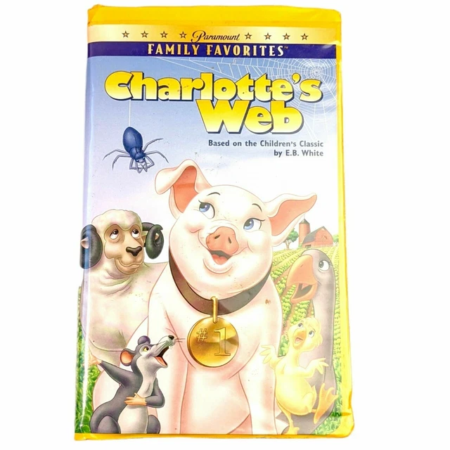 CHARLOTTES WEB VHS Paramount 1996 Yellow Clam Shell Edition Tested Free ...