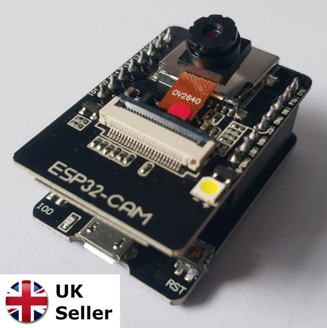 ESP32-CAM & OV2640 Camera Module, WiFi, Bluetooth (plus optional ...