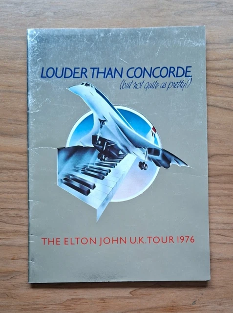 ELTON JOHN (1976) 'Louder Than Concorde' UK Tour Programme. £10.80 ...