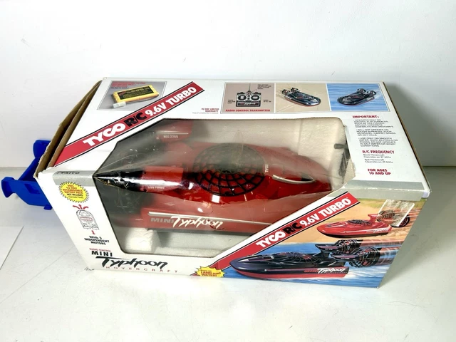 VINTAGE 1989 TAIYO TYCO RC 9.6 Turbo Typhoon Amphibious Hovercraft w ...