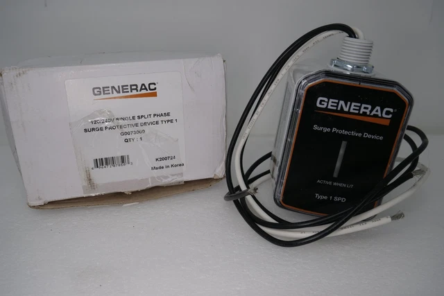 GENERAC SINGLE SPLIT Phase Surge Protective Device 120/240V G0073000 ...
